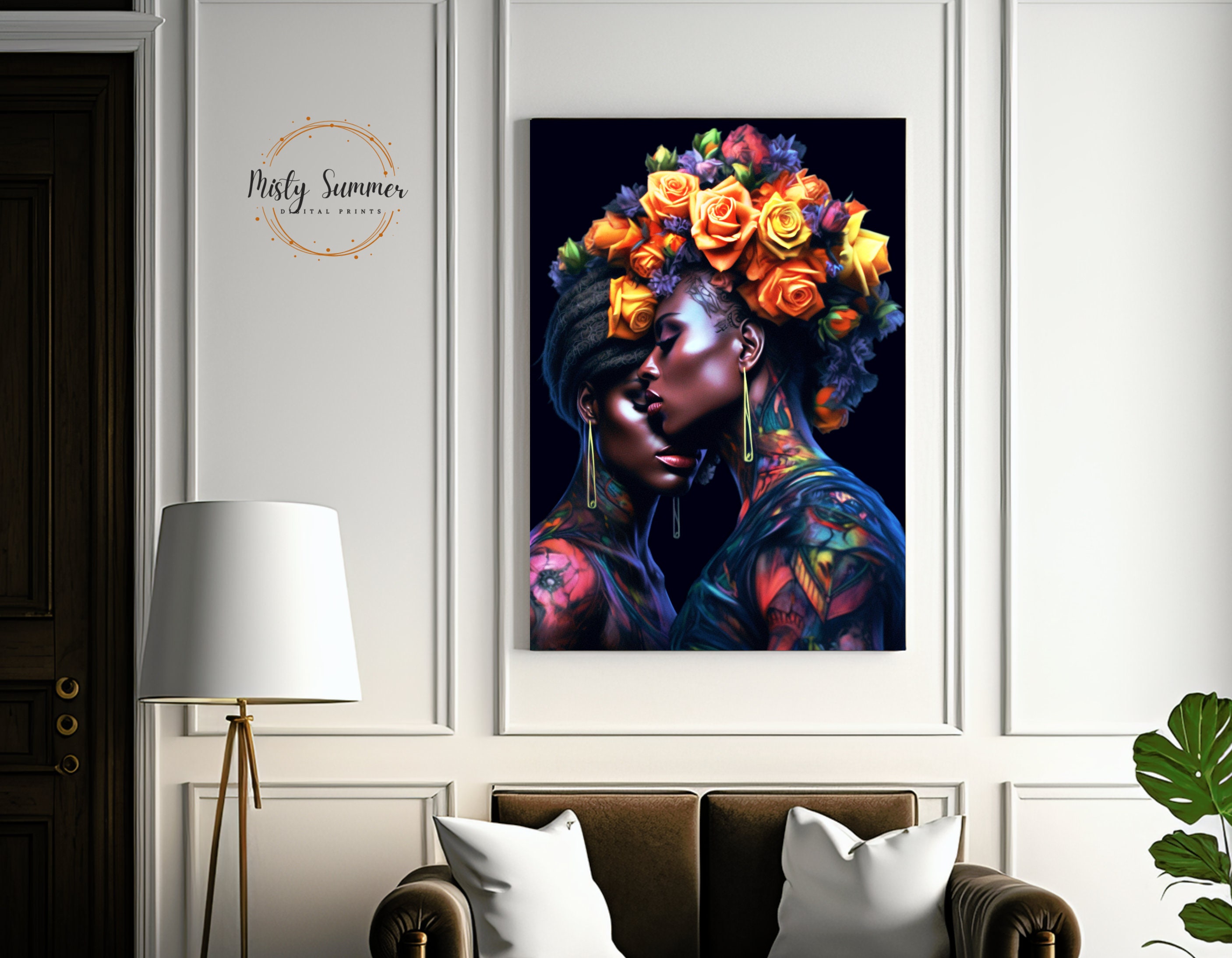 Original Art Black Art, Black Woman Art, Afro Art, African American Art ...