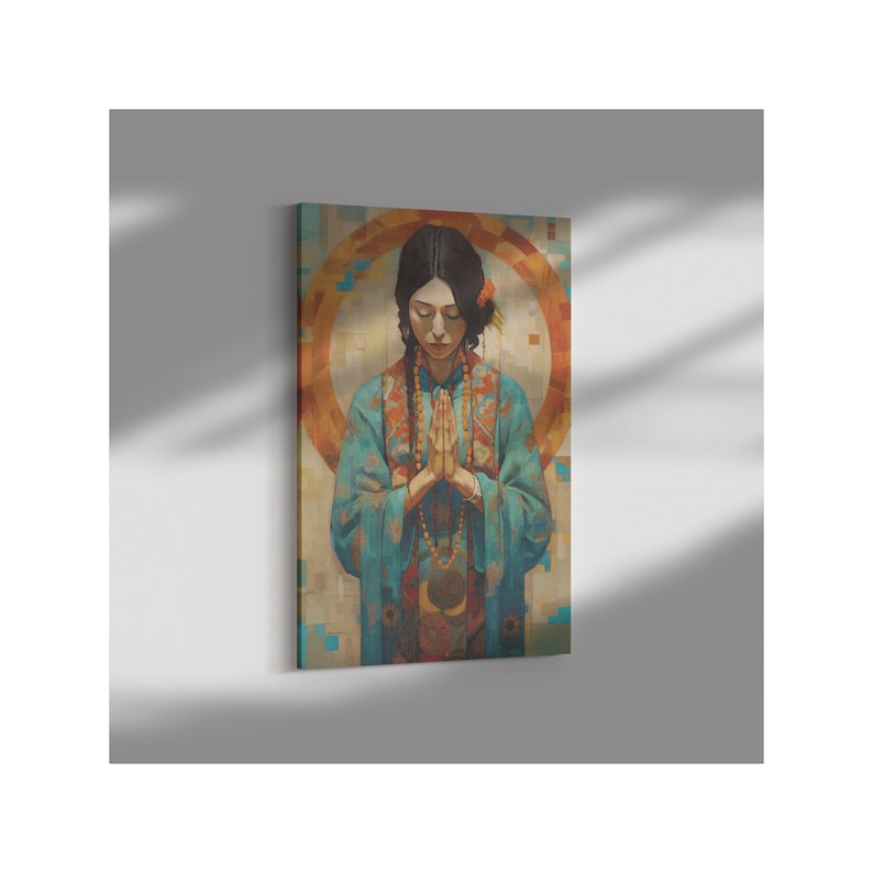 Mexican Latina Art Woman in Prayer Inspirational Religious - Etsy