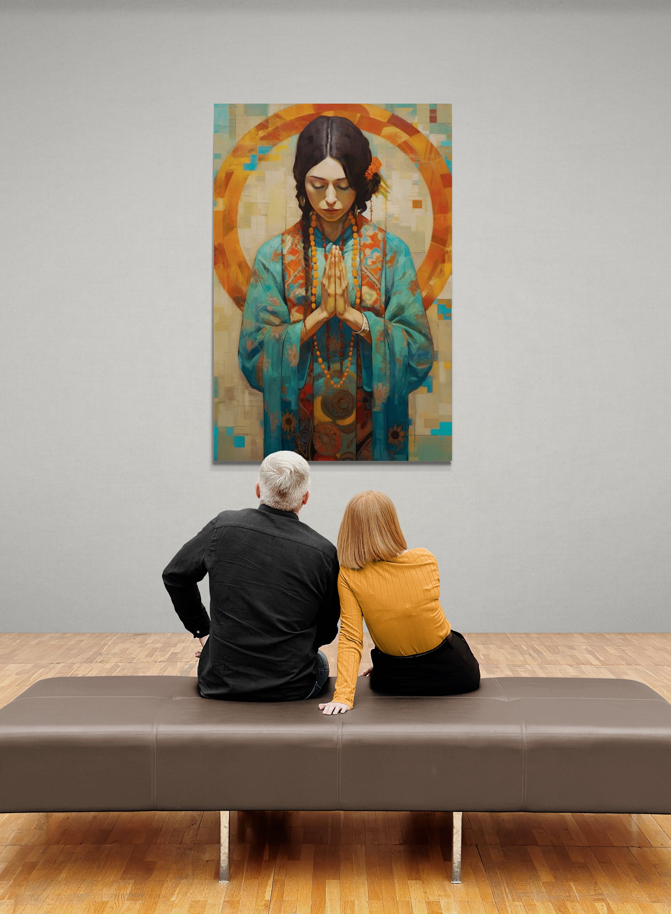 Mexican Latina Art Woman in Prayer Inspirational Religious Bible Wall ...