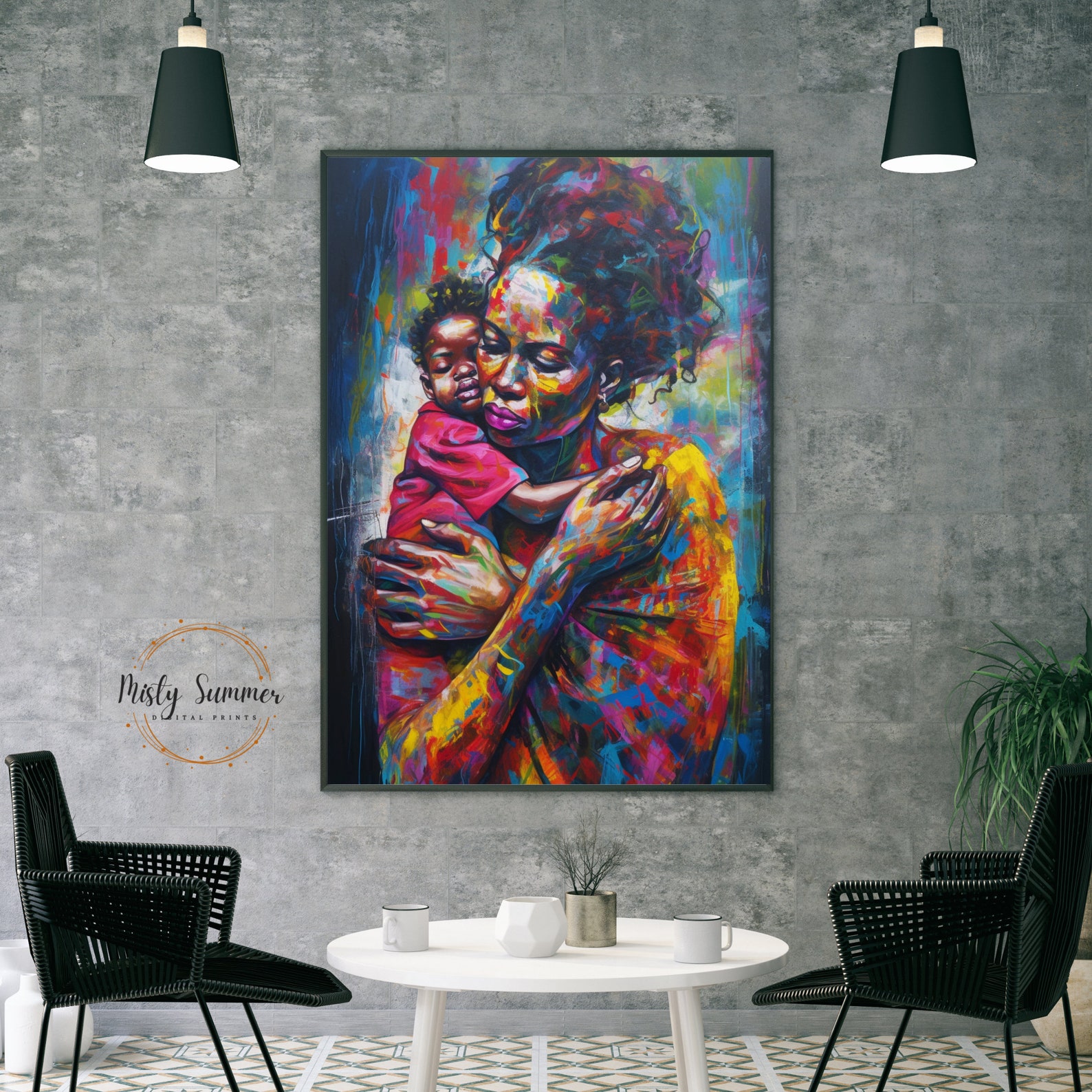 Black Art, Black Woman Art, Black, Canvas, Afro Art African American ...