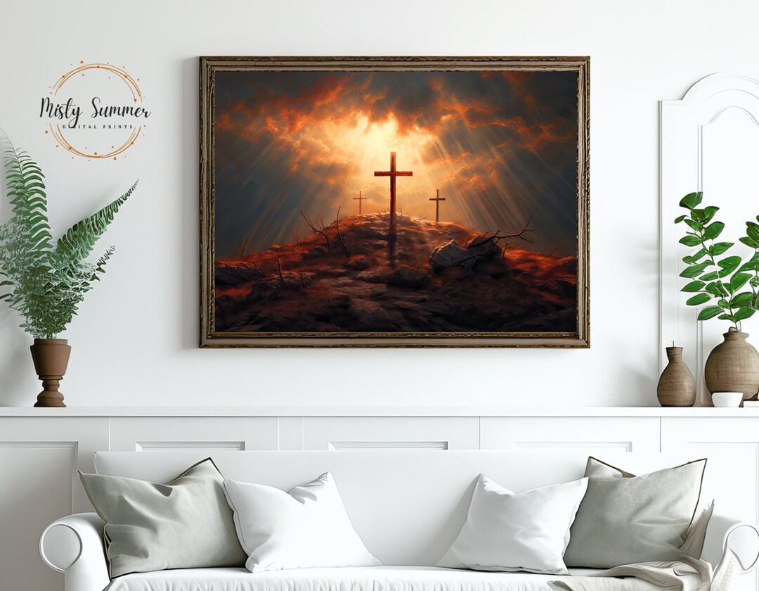 Resurrection Original Christian Wall Art Digital Print Canvas Jesus ...