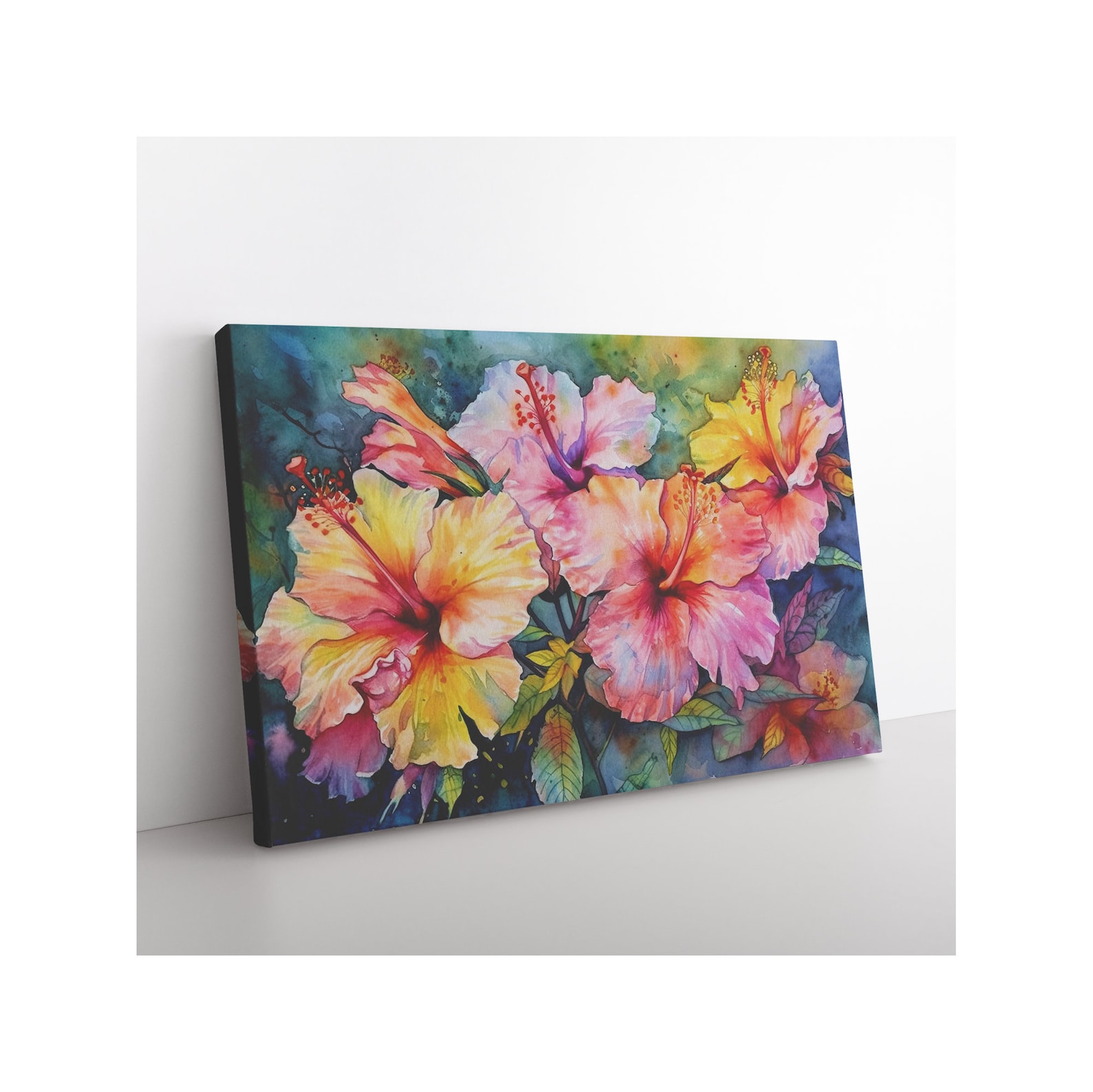 Tropical Painting Beautiful Impressionist Print on Canvas of Colorful ...
