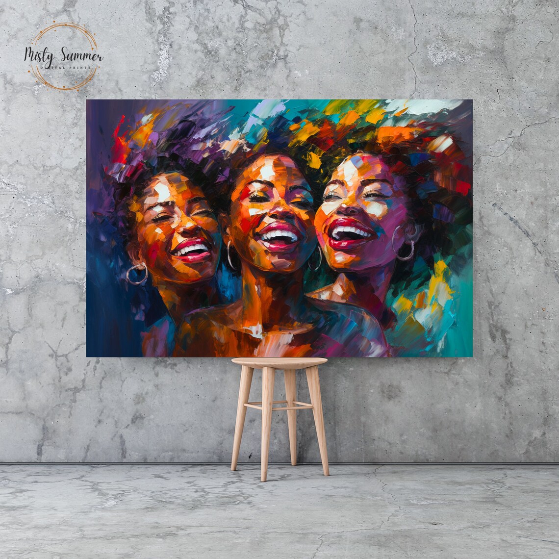 African American Art Impressionist African Women Print on Canvas for ...