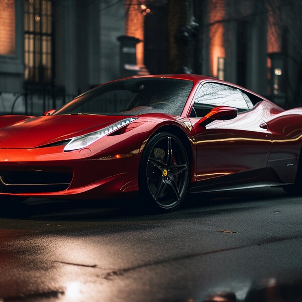 458 Ferrari Poster - Etsy