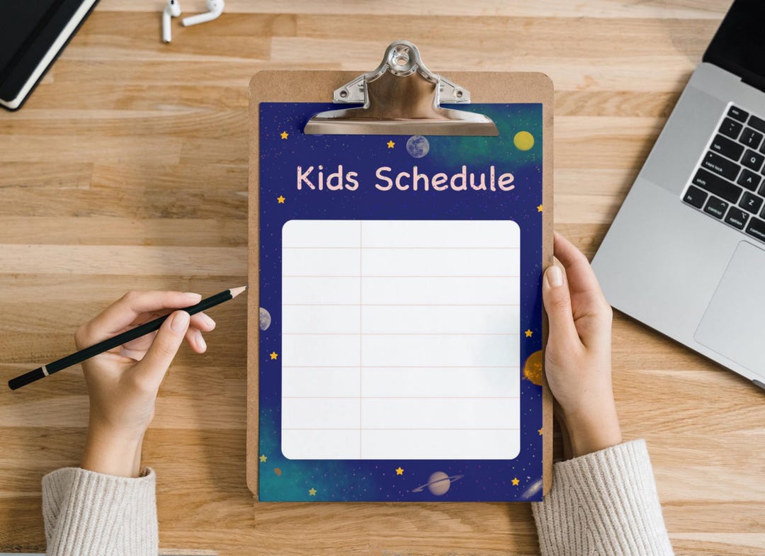 Kids Space Schedule - Digital Download | Astronomy-themed Daily+weekly ...