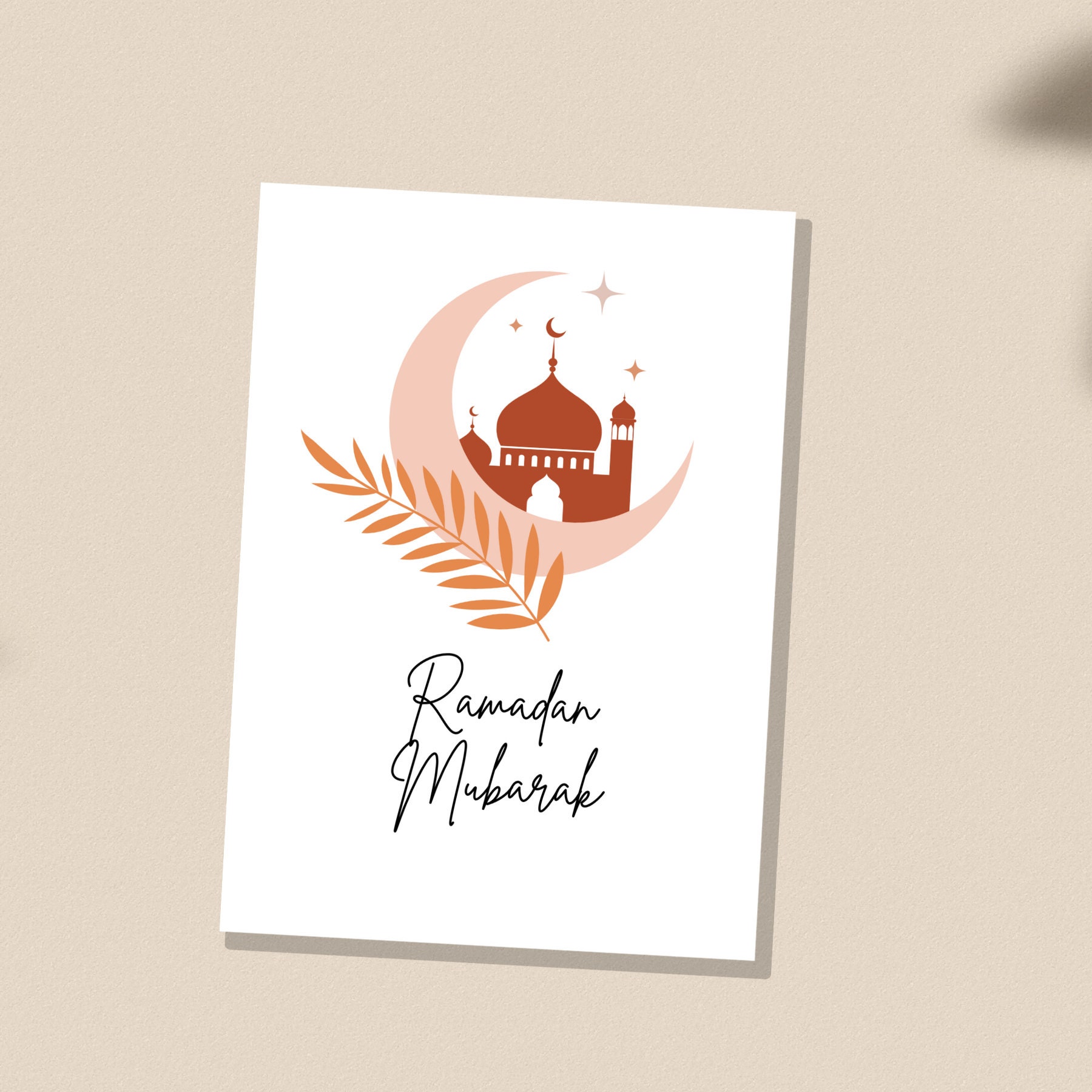 Boho Elegant Ramadan and Eid Card Bundle Ramadan Mubarak Printable ...