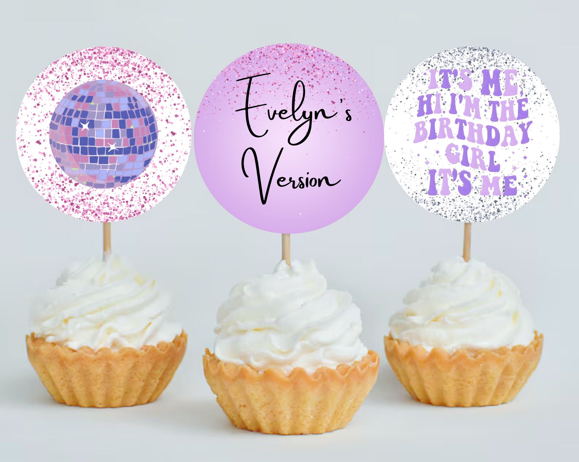 Birthday Era Cupcake Toppers | Printable Eras Tour Birthday Cake Topper ...