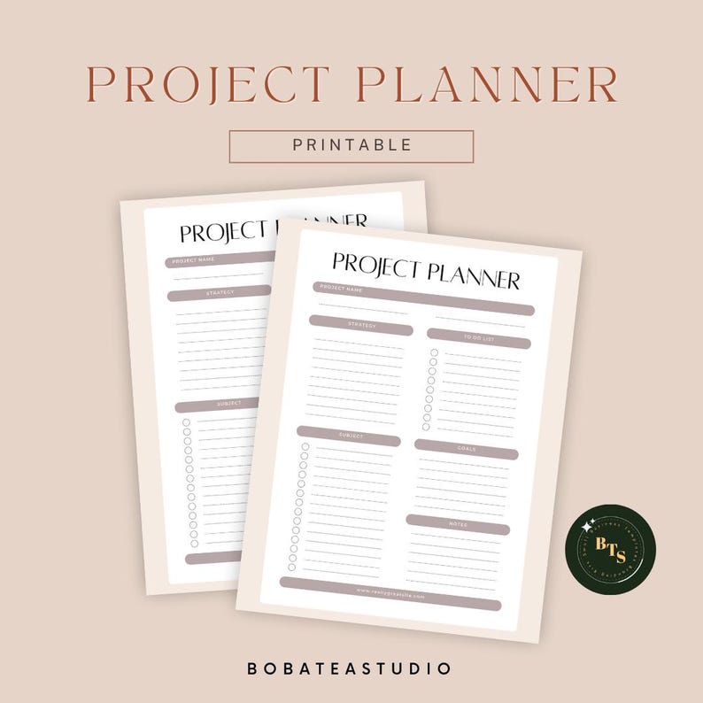 Project Planner Printable Page, Goodnotes Project Planner, Project ...