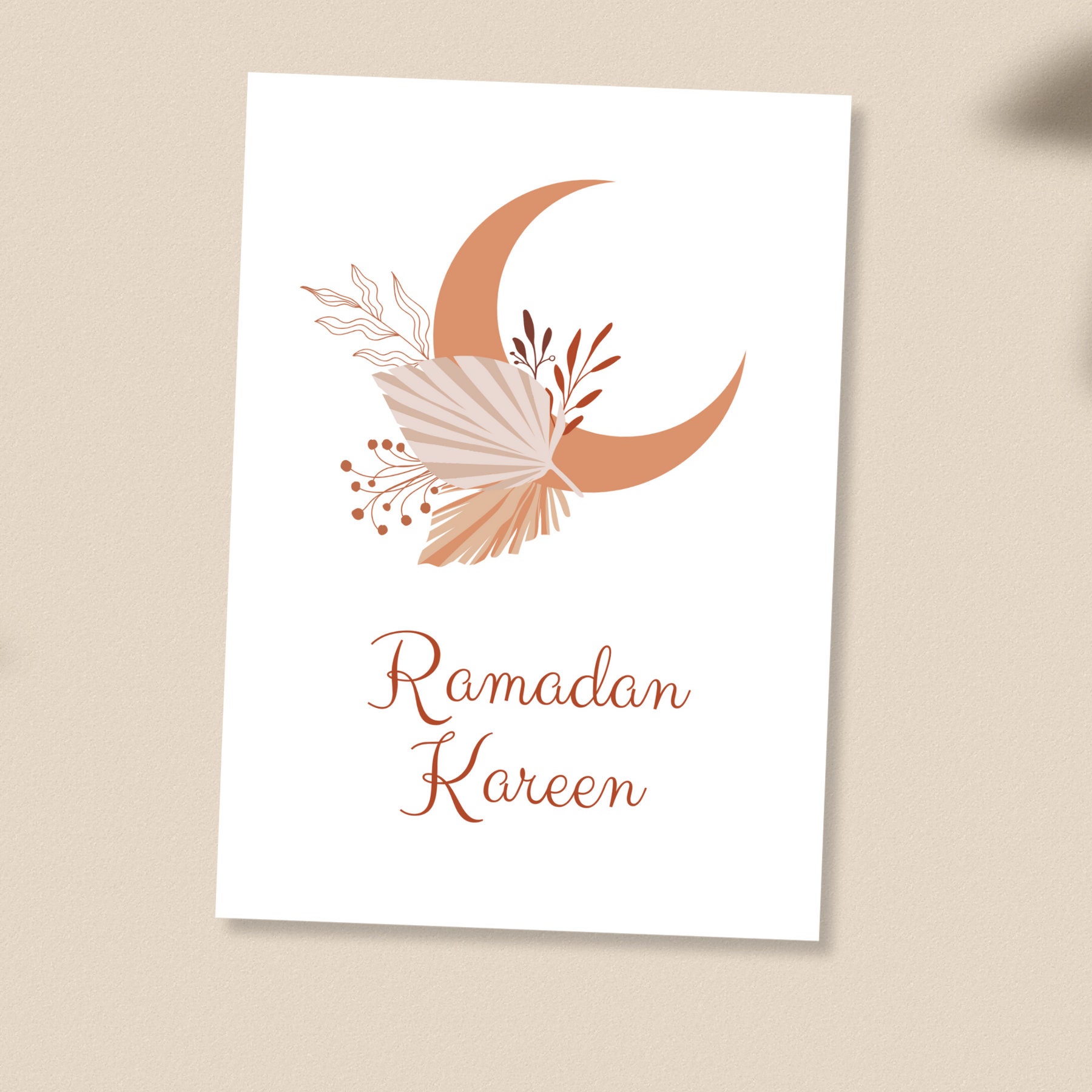 Boho Elegant Ramadan and Eid Card Bundle Ramadan Mubarak Printable ...