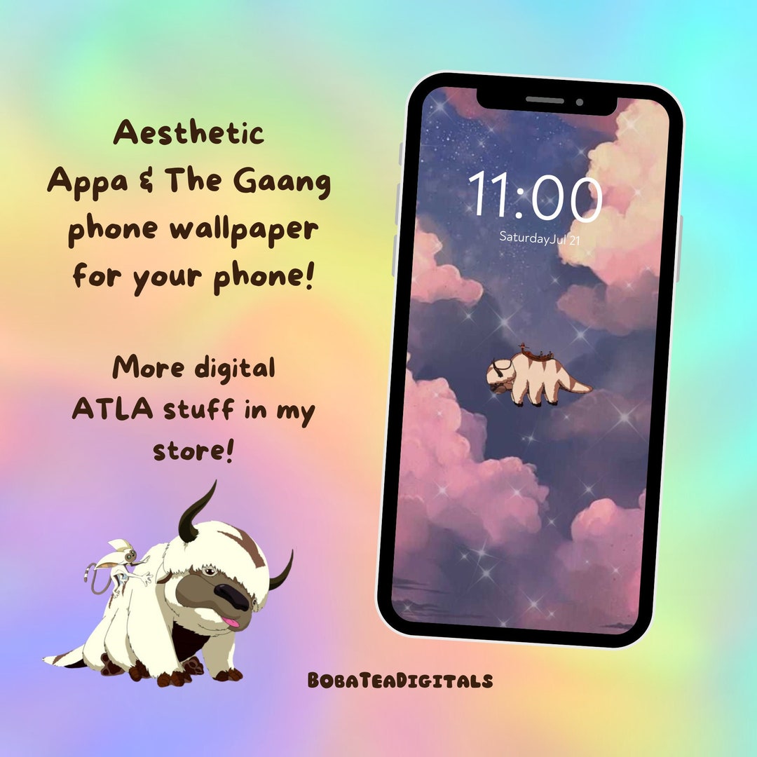 Appa and the Gaang Phone Wallpaper the Gaang Avatar the - Etsy