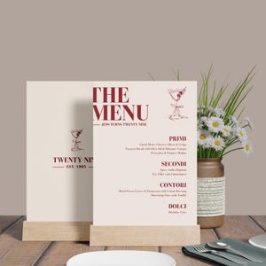 Menu Template | Custom Birthday Dinner | Editable Canva Design | DIY ...