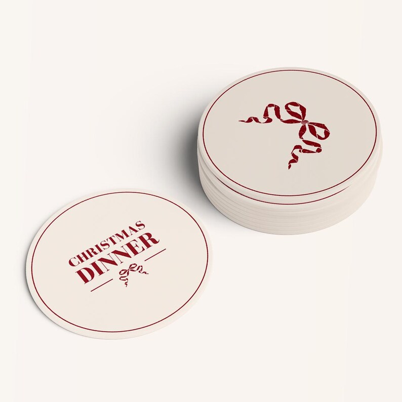 Coaster Template | Custom Christmas Coaster | Editable Canva Design ...