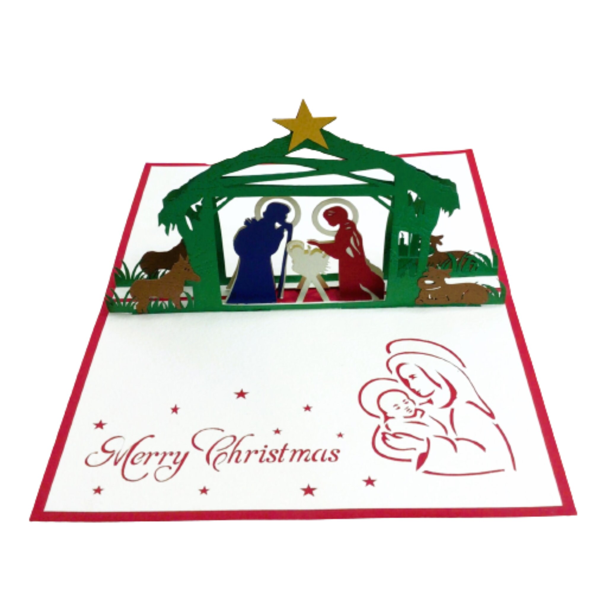 Christmas Nativity Scenes - 3D Popup Card - Celebration the Holiday ...