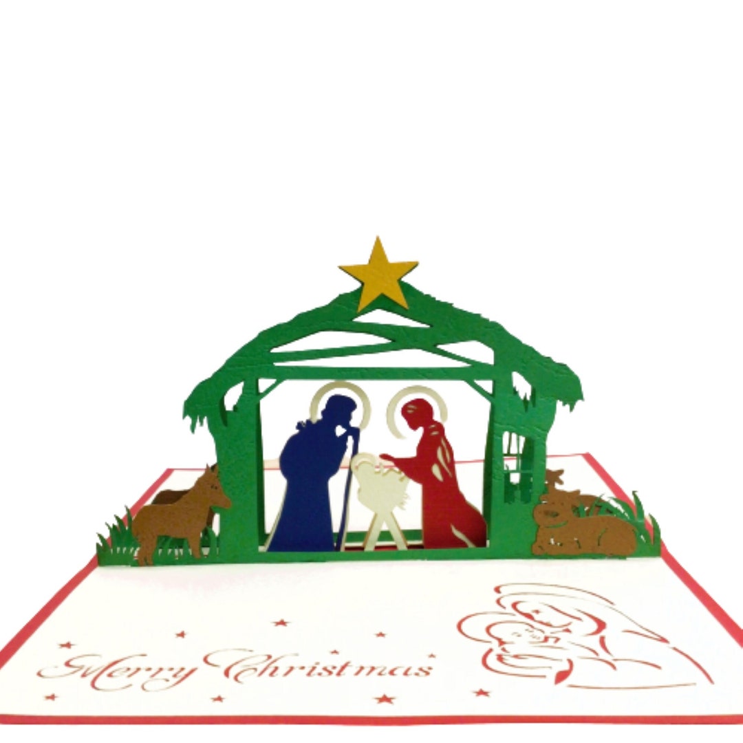 Christmas Nativity Scenes - 3D Popup Card - Celebration the Holiday ...