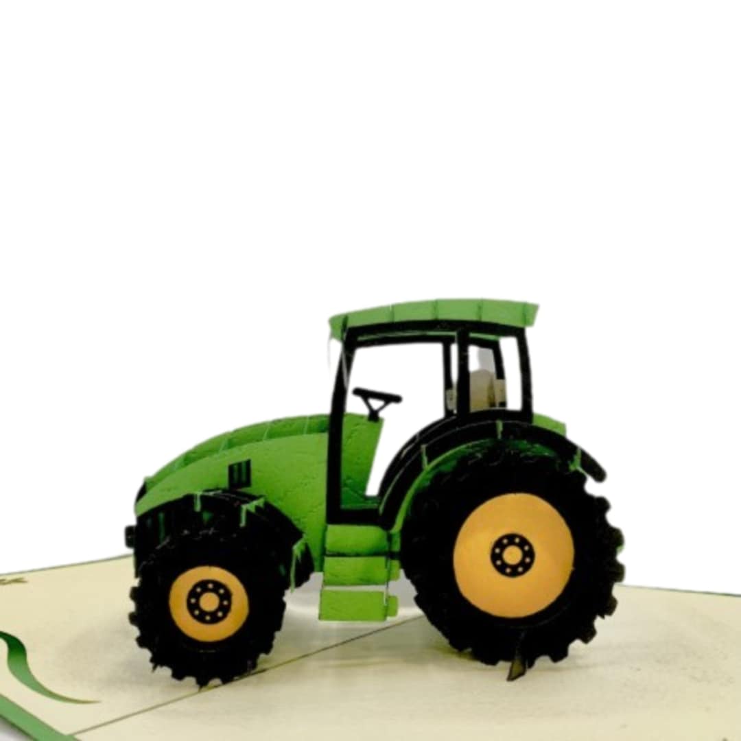Farm Tractor - 3D Popup Card - for Him - Birthday/ Graduation/ Father's ...