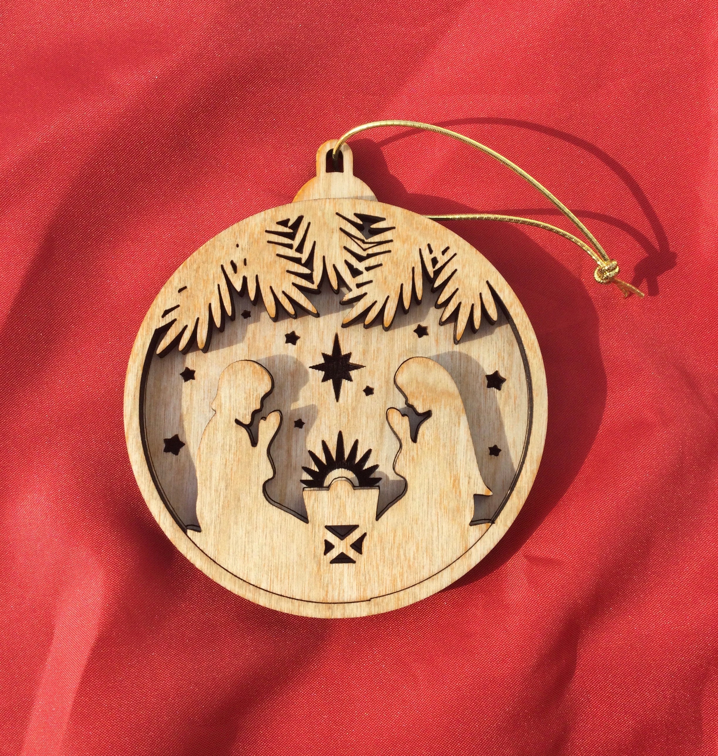 Christmas Ornament With Manger Scene - Etsy