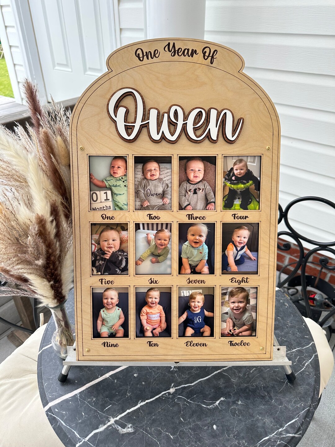 Personalized Child’s Photo Frame - A Year of Photos - Etsy