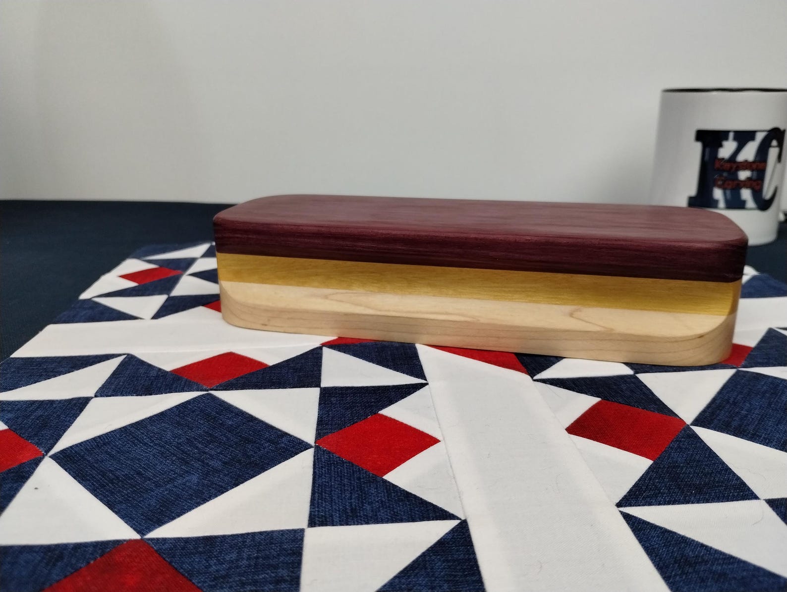 Quilter's Clapper Purple & Yellow Heart With Maple Hardwood Tailor's ...