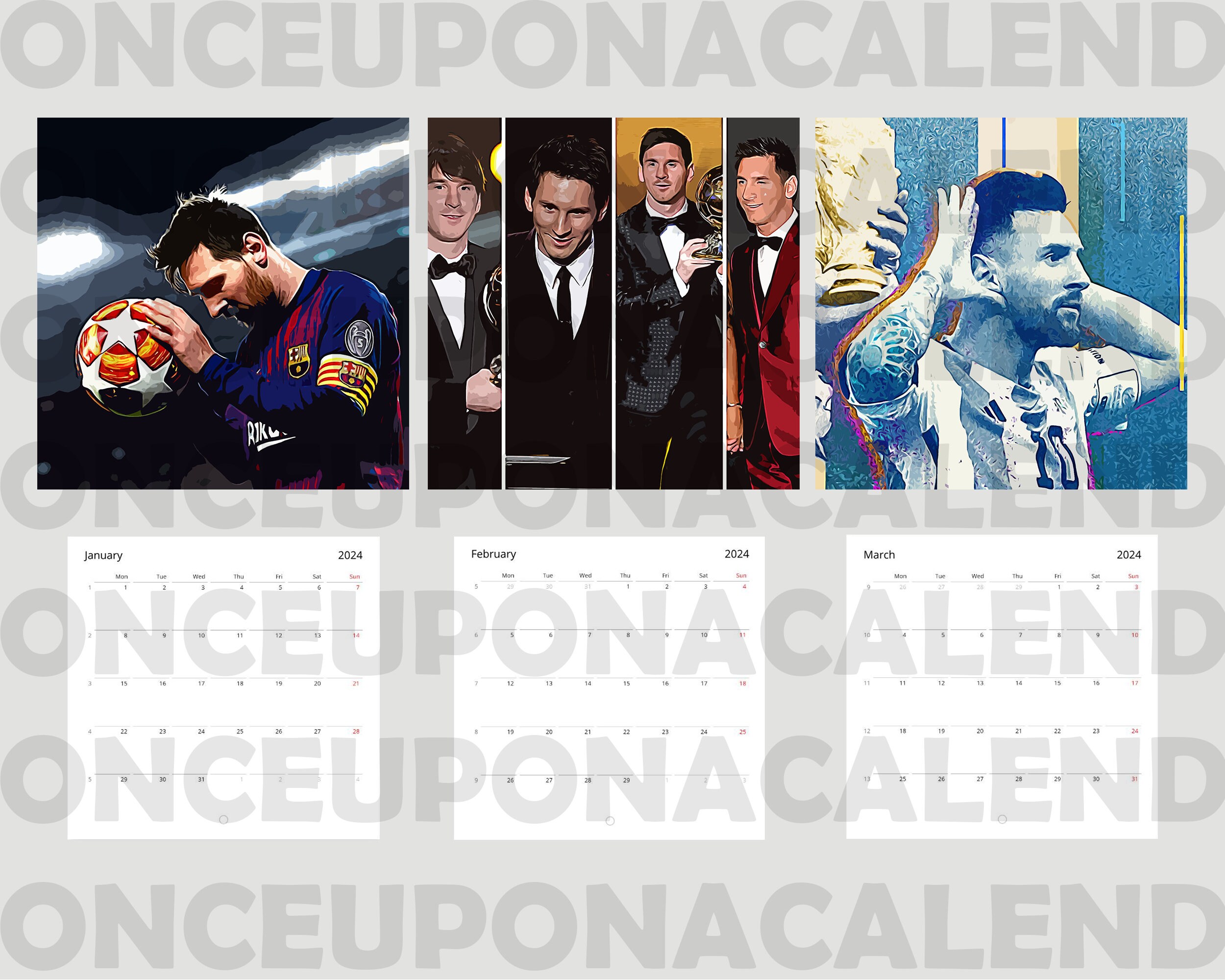 Lionel Messi, 2024 Wall Calendar, Argentina Football, Soccer, FIFA ...