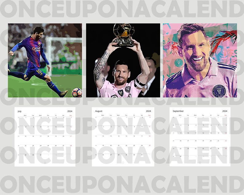 Lionel Messi, 2024 Wall Calendar, Argentina Football, Soccer, FIFA ...