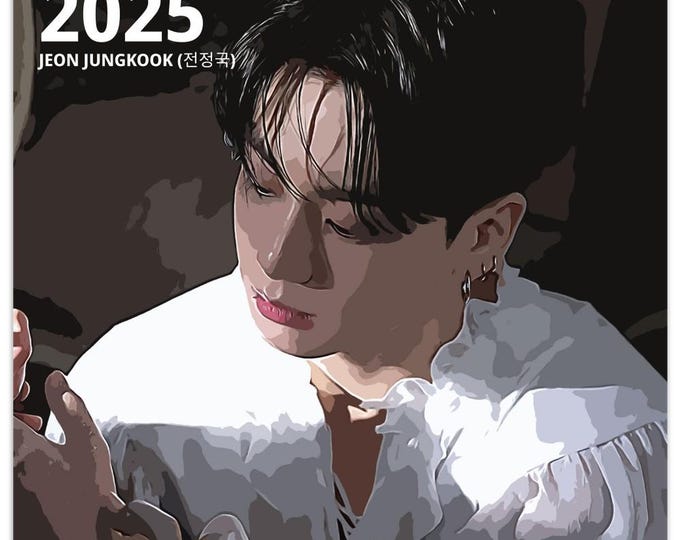 BTS Jeon Jungkook, 2025 Wall Calendar, K-pop Merch, BTS Jungkook Merch ...