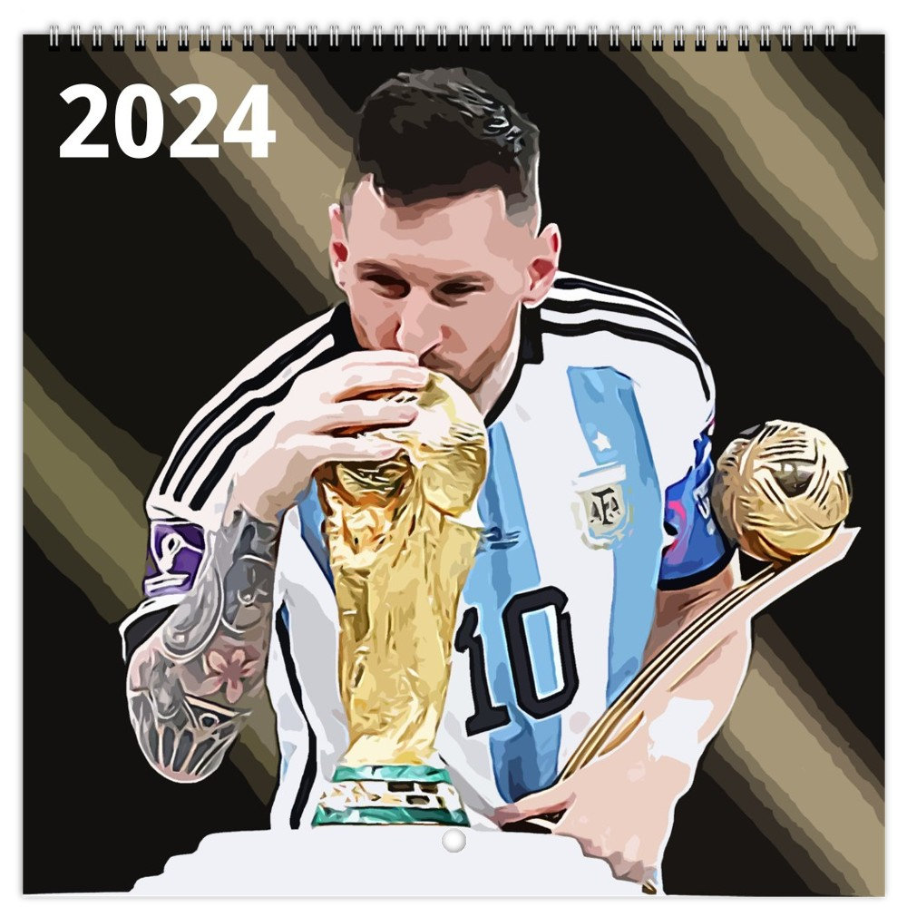 Lionel Messi, 2024 Wall Calendar, Argentina Football, Soccer, FIFA ...