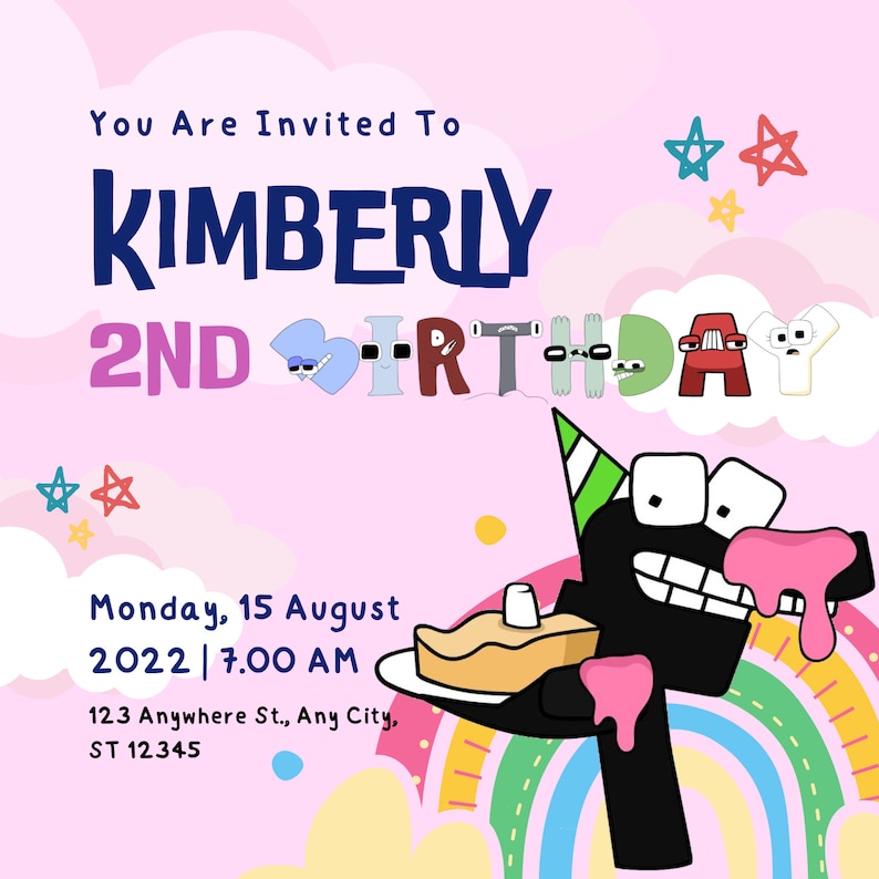 Alphabet Lore Birthday Invite - Etsy