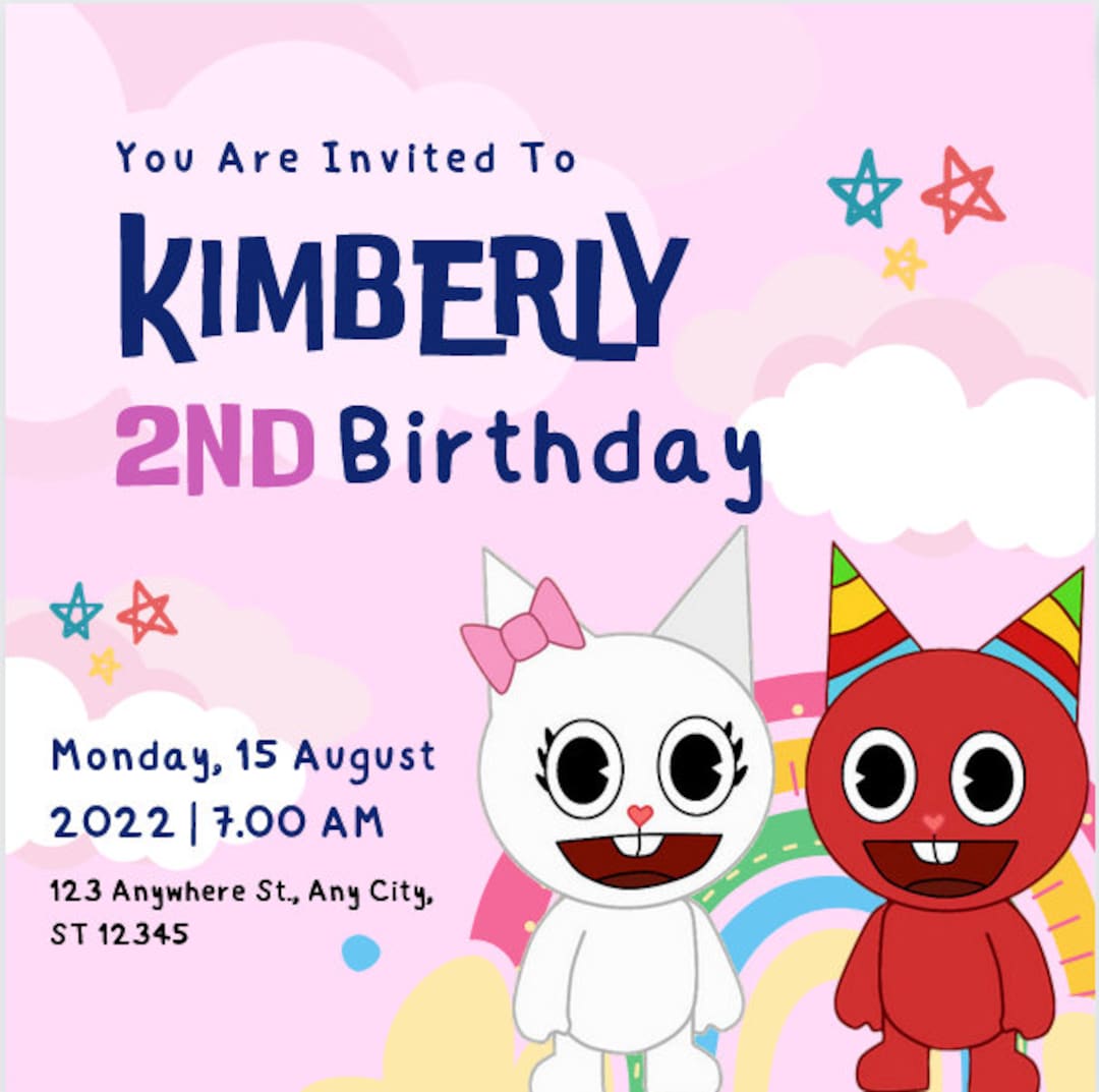 Garten of Banban Happy Birthday Invite Active - Etsy New Zealand