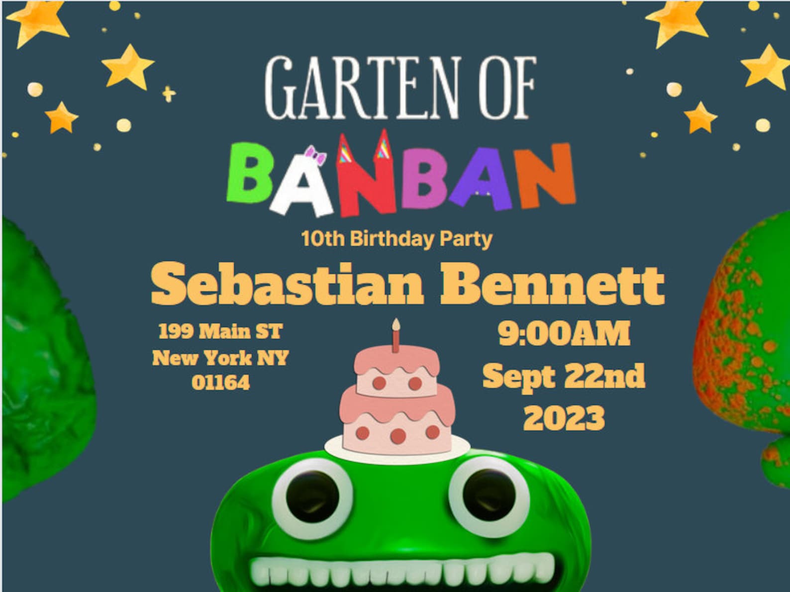 Garten of Banban Happy Birthday Invite - Etsy