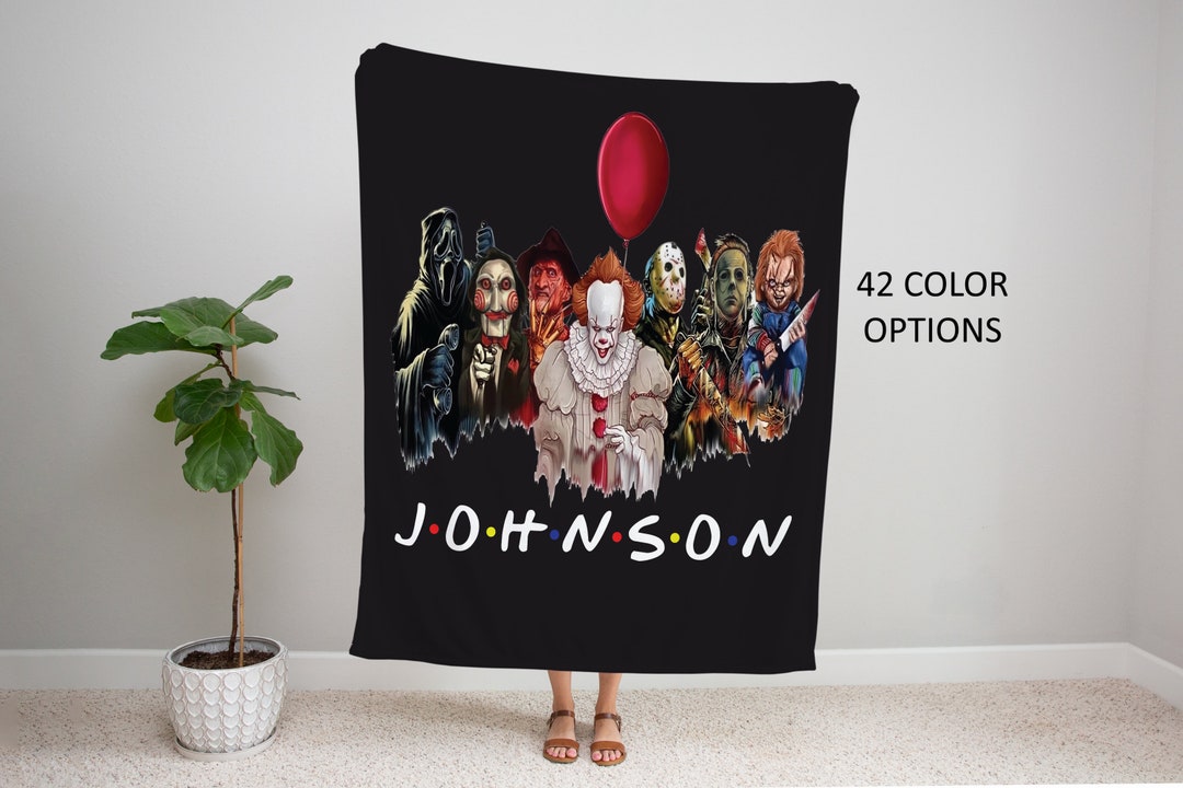 Personalized Horror Movie Name Blanket, Custom Throw Spooky Season ...