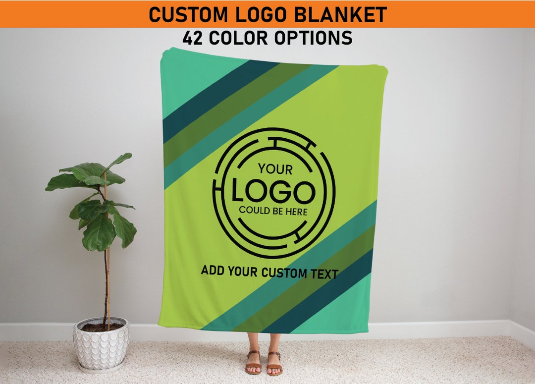Custom Logo Blanket Personalized Text Logo Blanket Christmas - Etsy