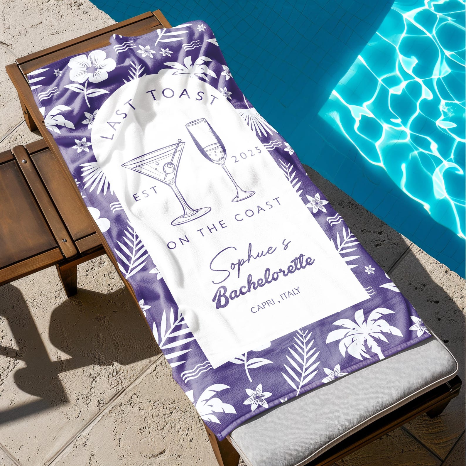 Personalized Bachelorette Beach Towel, Bridesmaid Gift - Etsy