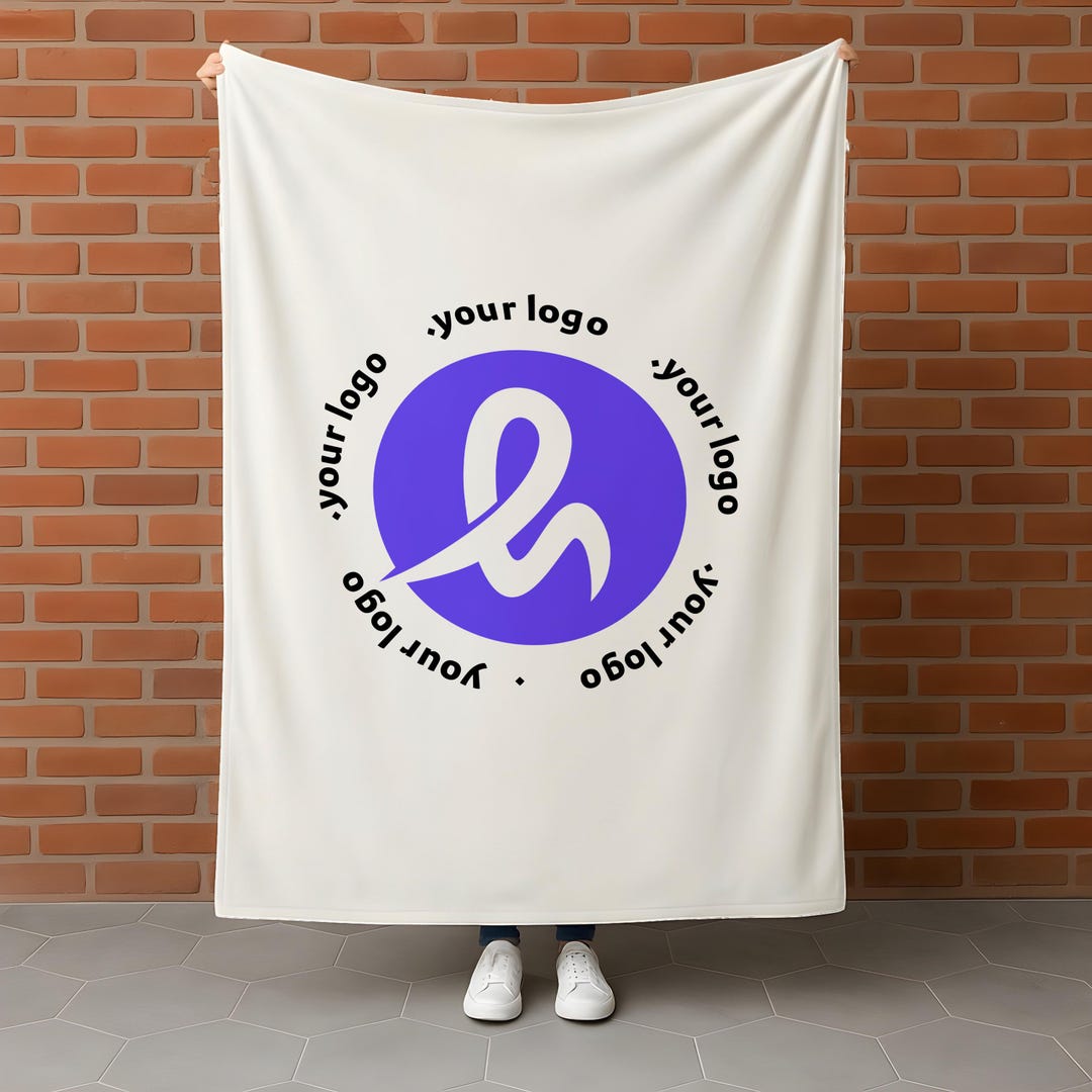 Ustom Logo Photo Blanket With Text , Personalized Gift for Him Her ...