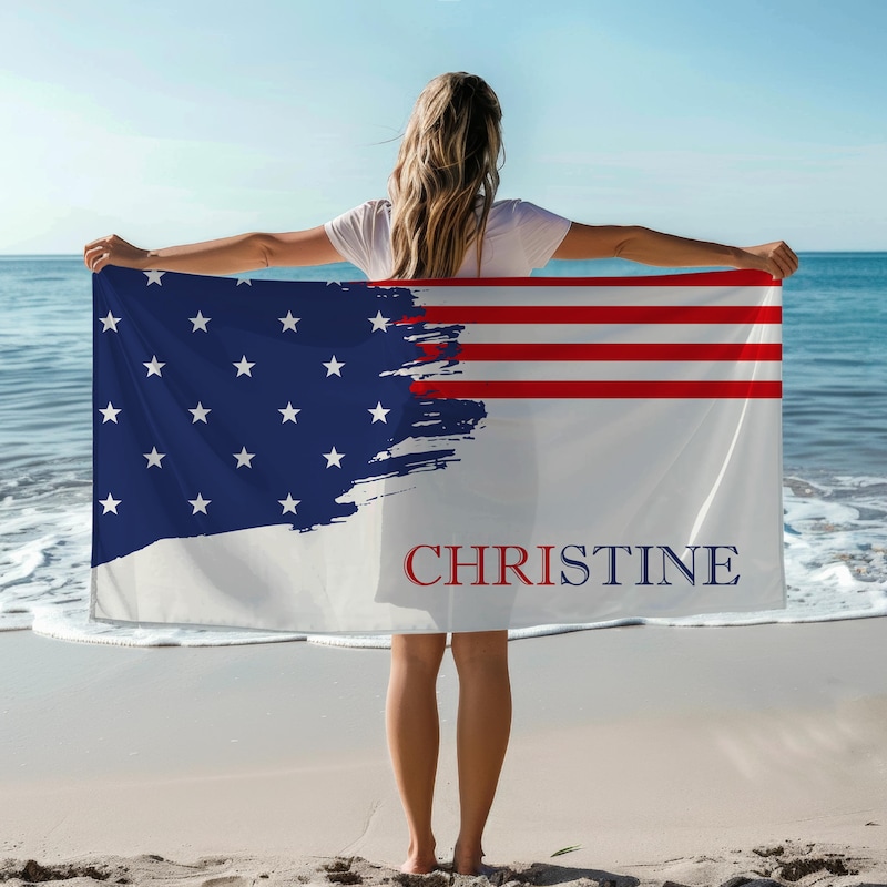 Black American Flag Towel - Etsy