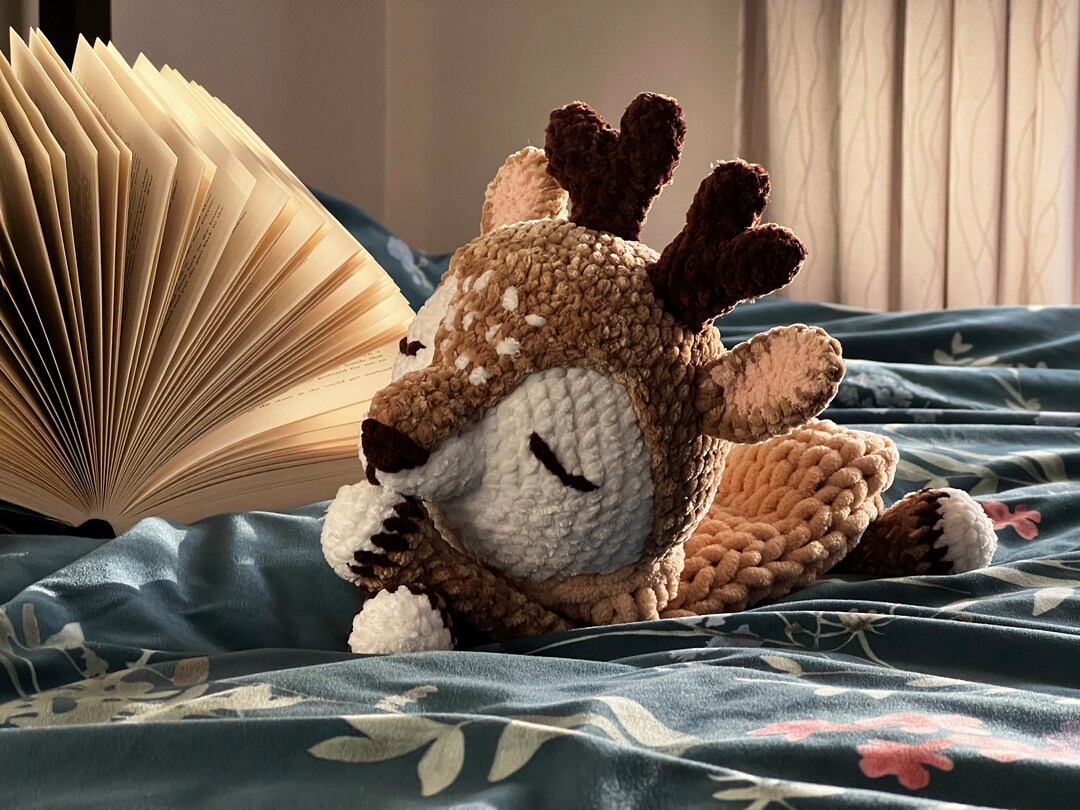 Delilah the Deer | Pajama Holder, Crochet Deer, Baby Cuddle Toy ...