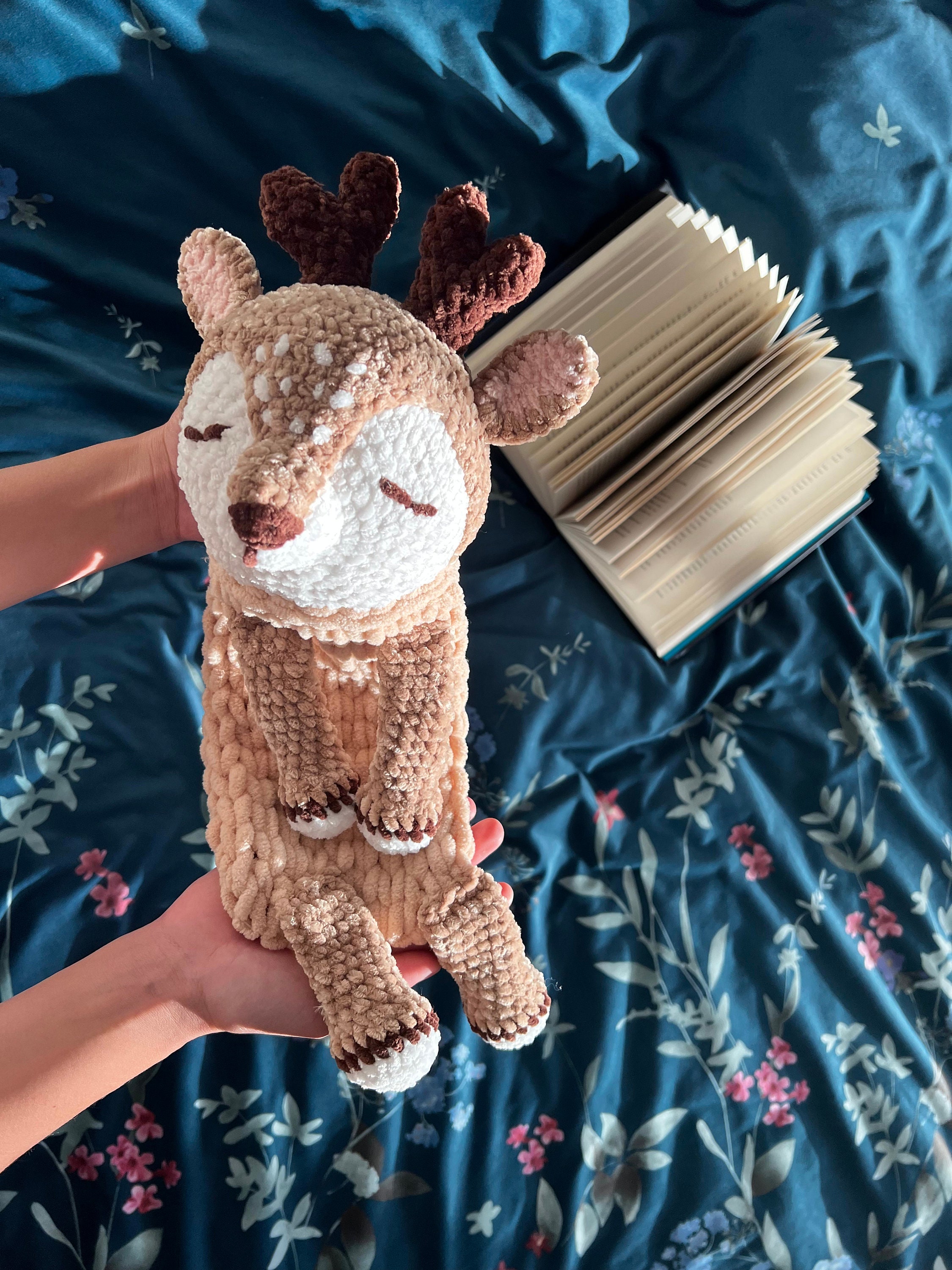 Delilah the Deer | Pajama Holder, Crochet Deer, Baby Cuddle Toy ...