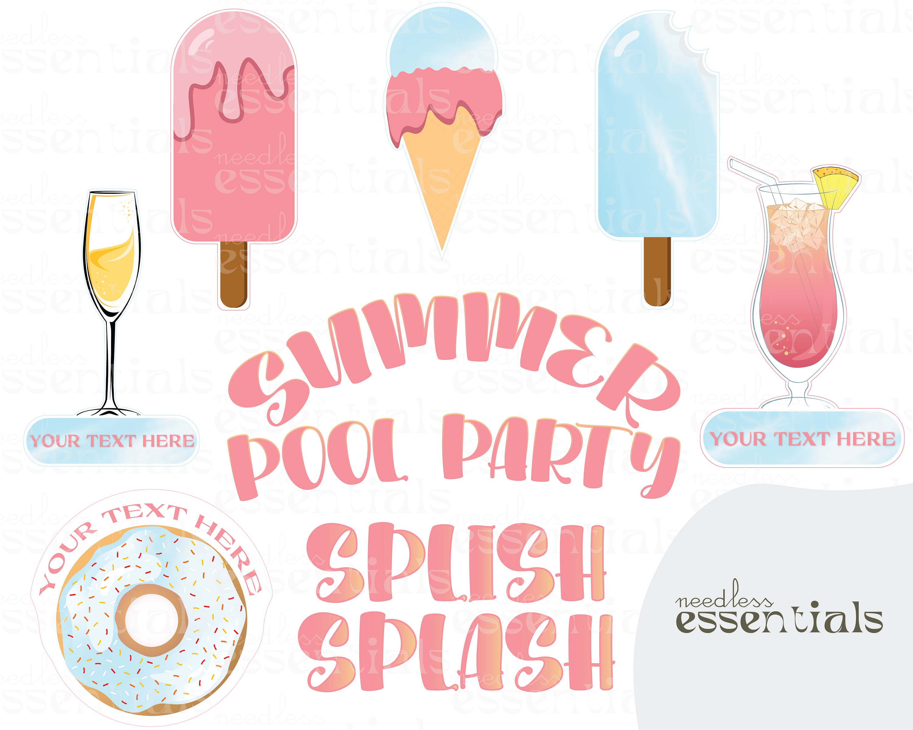 Summer Pool Party SVG, Pool Party Clipart Bundle, Direct Download, Svg ...