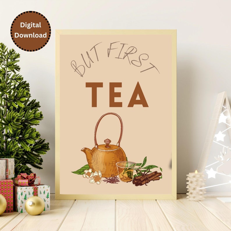 But First Tea,tea Printables, Tea Digital Print, DIGITAL DOWNLOAD Tea ...