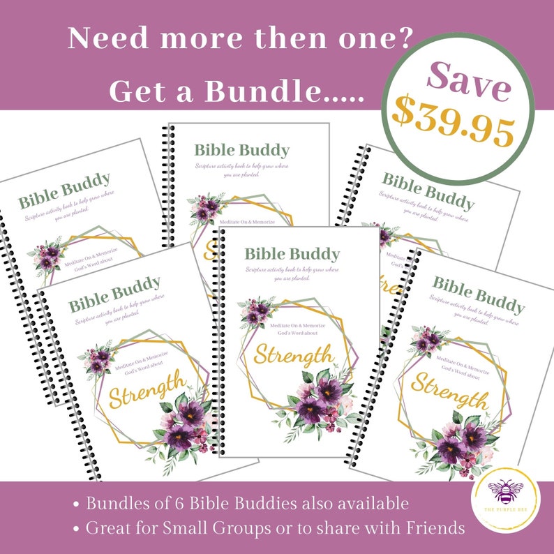 Strength Bible Buddy-scripture Activity Book-bible Verse Coloring Book ...