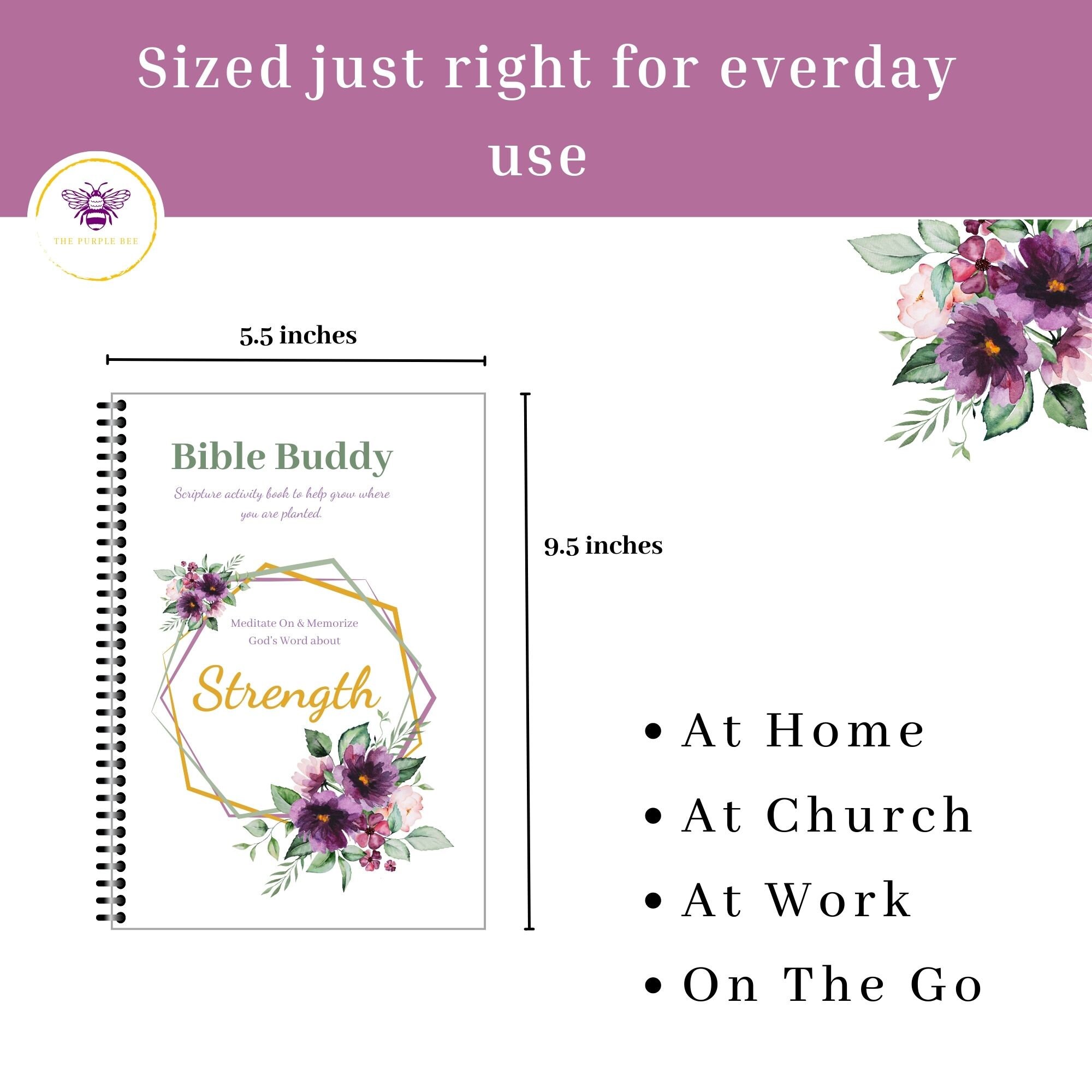 Strength Bible Buddy-scripture Activity Book-bible Verse Coloring Book ...