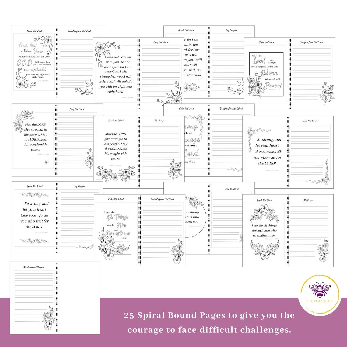 Strength Bible Buddy-scripture Activity Book-bible Verse Coloring Book ...