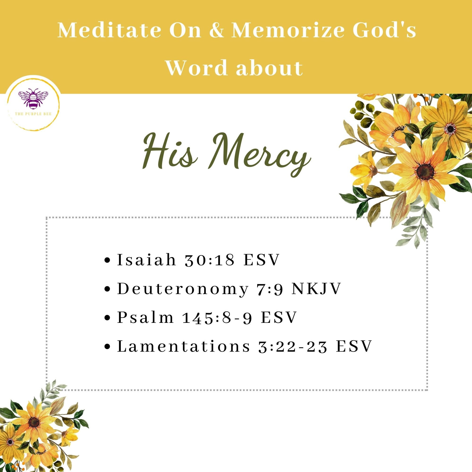 His Mercy Bible Buddy-bundle of 6-scripture Activity Book-bible Verse ...