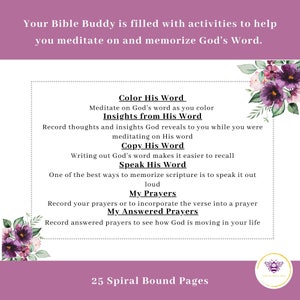 Strength Bible Buddy-scripture Activity Book-bible Verse Coloring Book ...