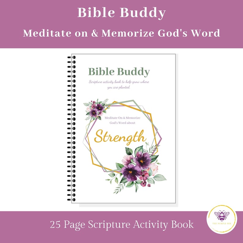 Strength Bible Buddy-scripture Activity Book-bible Verse Coloring Book ...