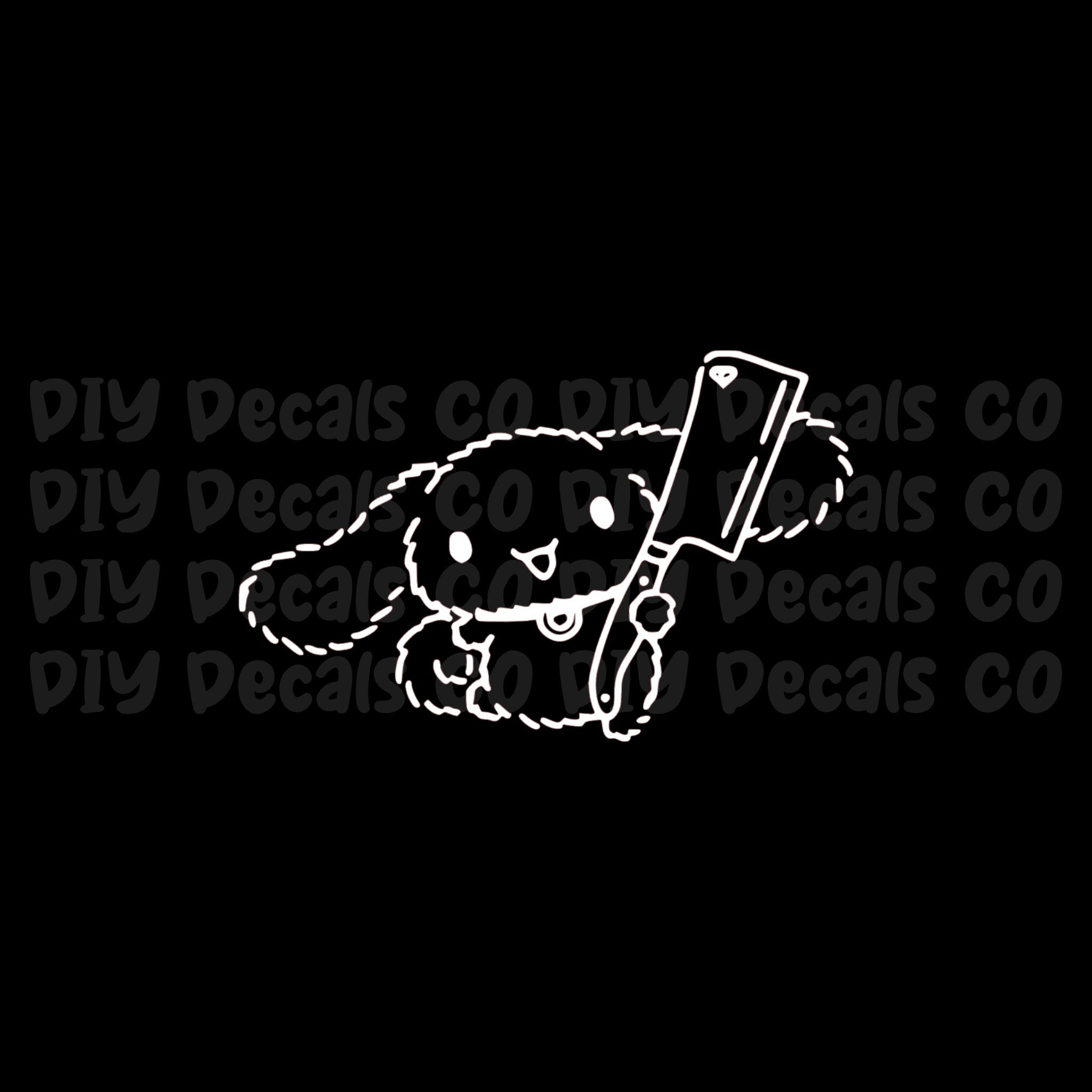 Evil Cinnamoroll Knife Waterproof Decal Sticker Cinnamon Roll - Etsy