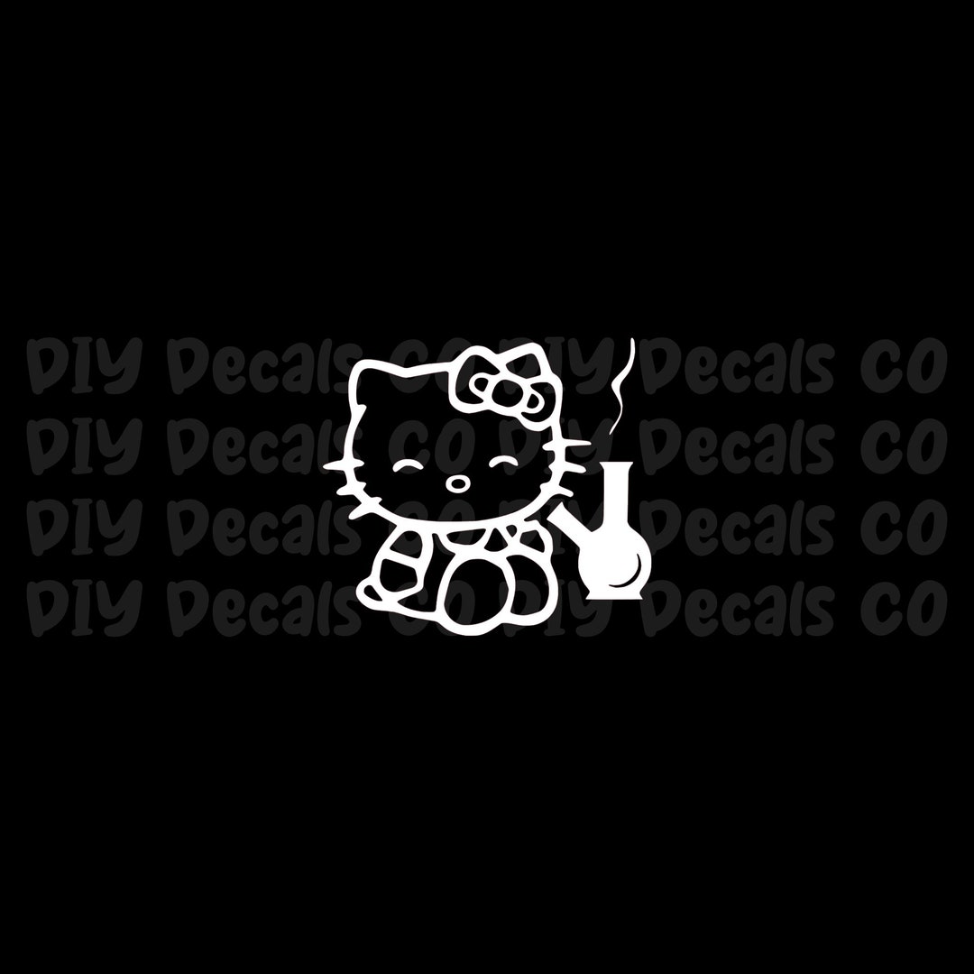 Stoner Hello Kitty Waterproof Decal Sticker Sanrio Vinyl - Etsy