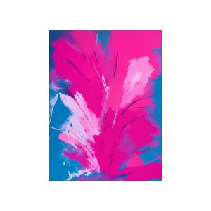 Viva Magenta Abstract Art II | 18" W, 20" W, or 24" W Premium Matte ...