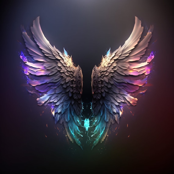 Colorful Angel Wings