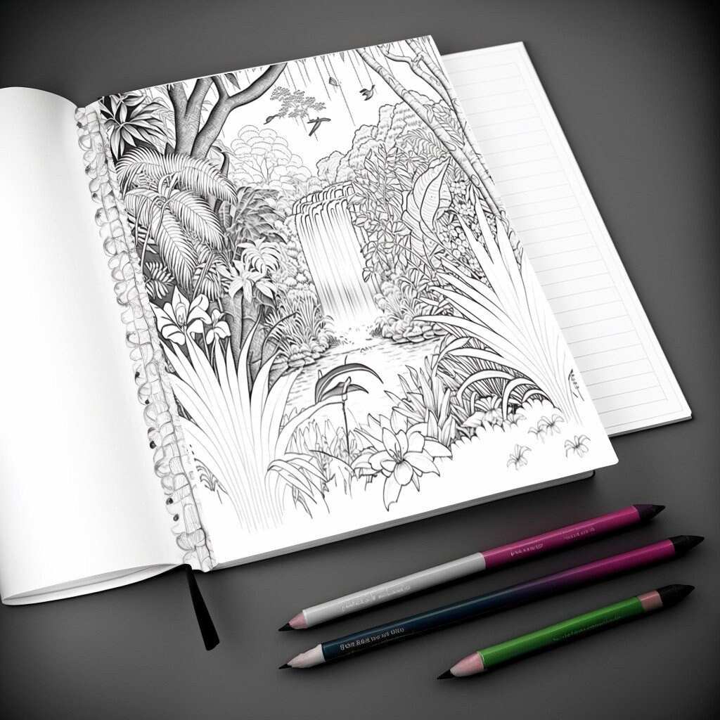 Jungle | Coloring Book Page | Instant Download - Etsy
