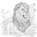 Lion | Coloring Book Page | Instant Download - Etsy